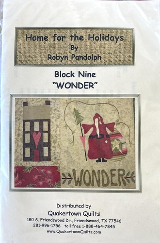Home for the Holidays by Robyn Pandolph Block 9 “Wonder” Quilt Block ...