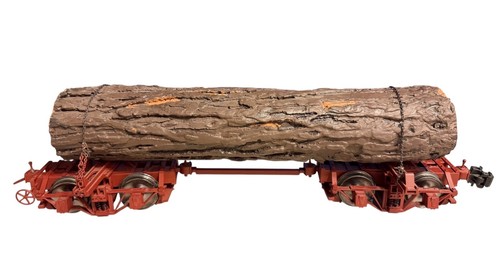 Skeleton Log Car w/ Chain-tied Realistic Molded Log G Scale Narrow ...