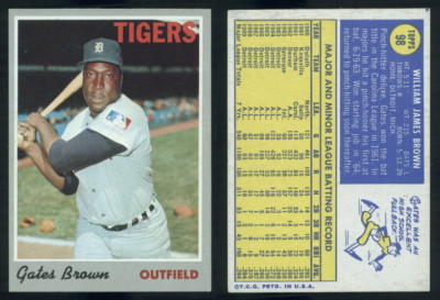 (54243) 1970 Topps 98 Gates Brown Tigers-NM | eBay