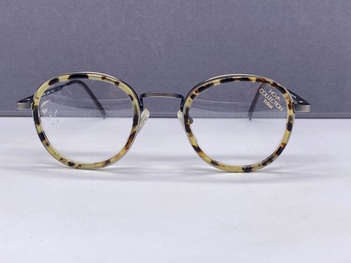 Hoya Eyeglasses Frames men Round Silver Braun Havanna Titan GS015 Japan ...