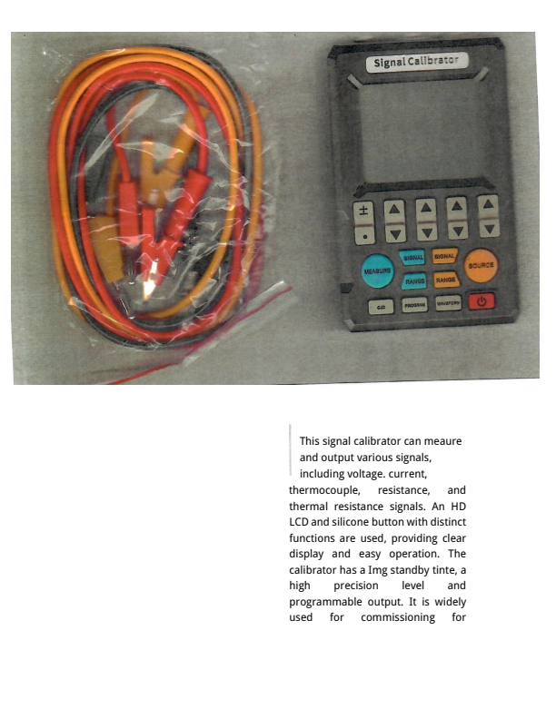 Signal Calibrator can measure and output various signals, including ...