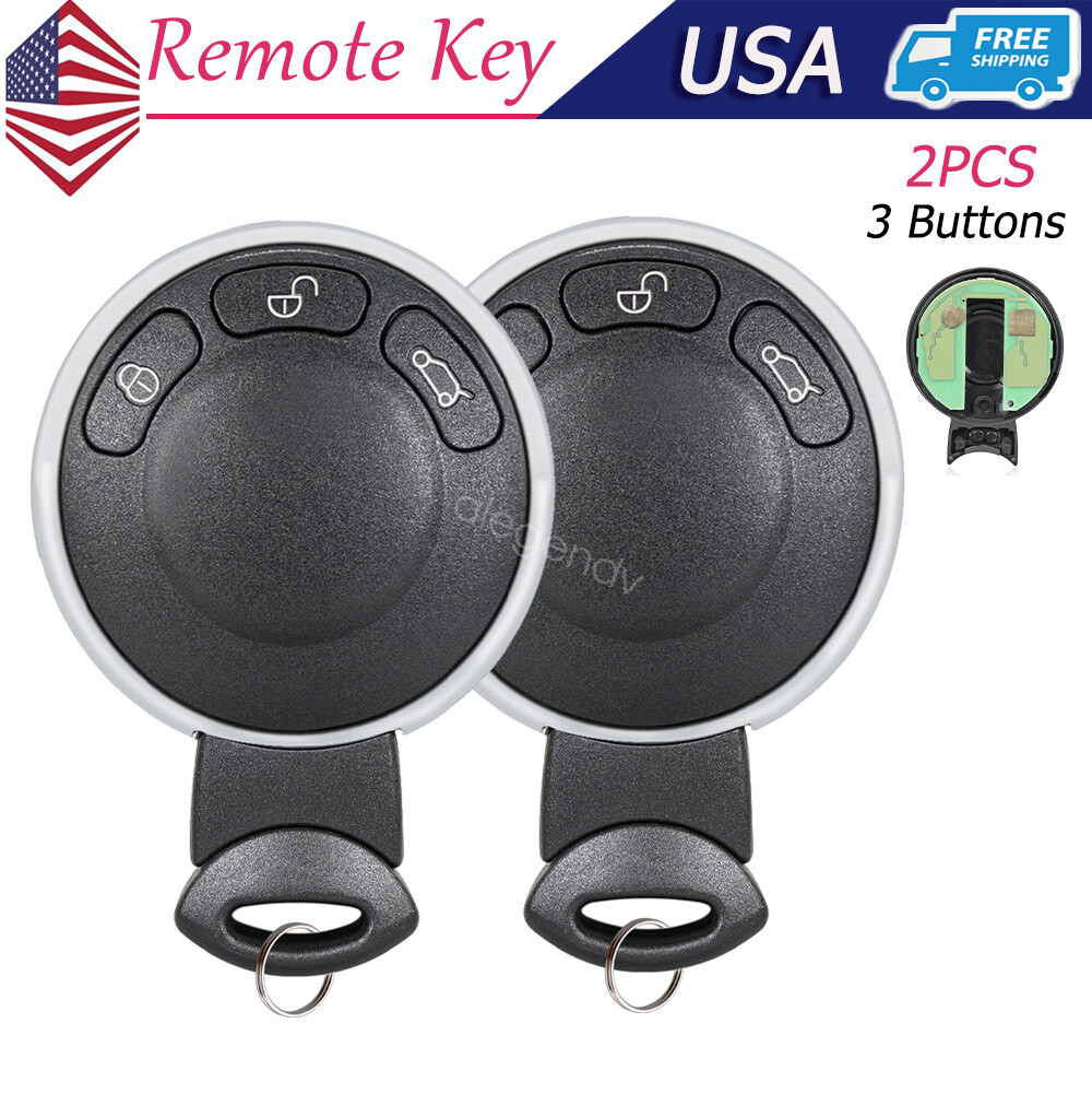 2 For 2007 - 2013 2014 Mini Cooper Remote Control Key Fob KR55WK49333 ...