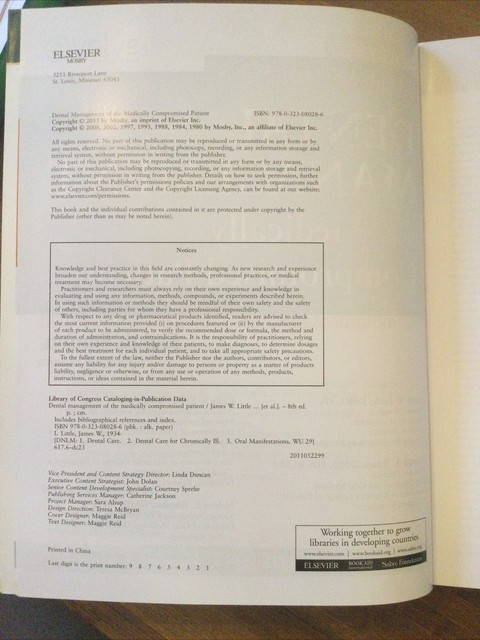 Little and Falace's Dental Management of the Medically Compromised ...