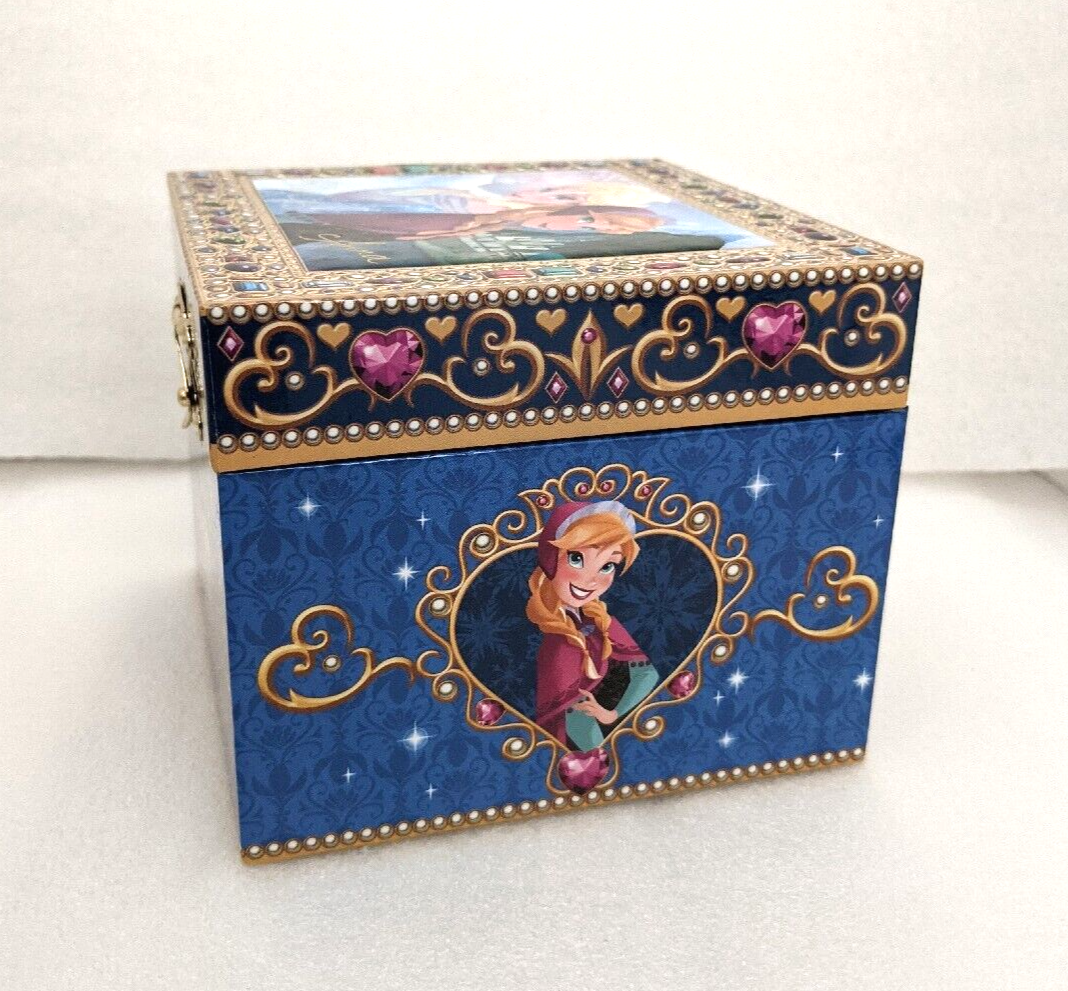 XJ. Disney Parks Frozen w/Spinning Elsa & Anna Music Jewelry Box Tune ...