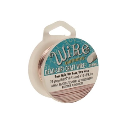 Rose Gold Color Wire Beadsmith 24 gauge 10yd 41653 Round Shiny | eBay