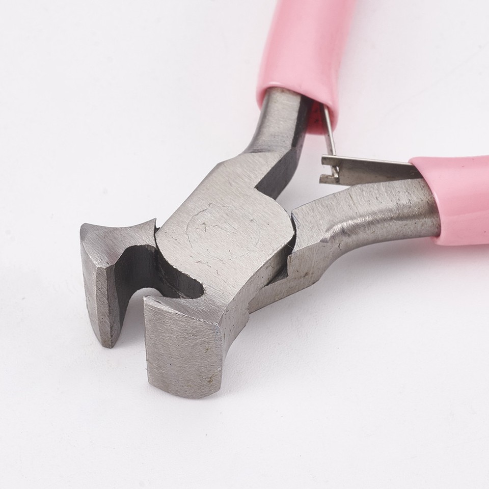 Multi-Purpose Carbon Steel Jewelry Pliers Pink Handle Strong Beading ...