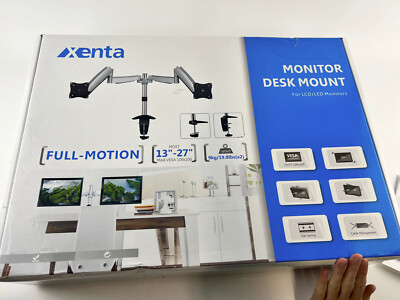 Xenta Double Monitor Desk Mount Stand - In Box | eBay UK