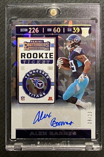 2019 Contenders Auto /23 Alex Barnes Rookie Ticket RC Cracked Ice ...
