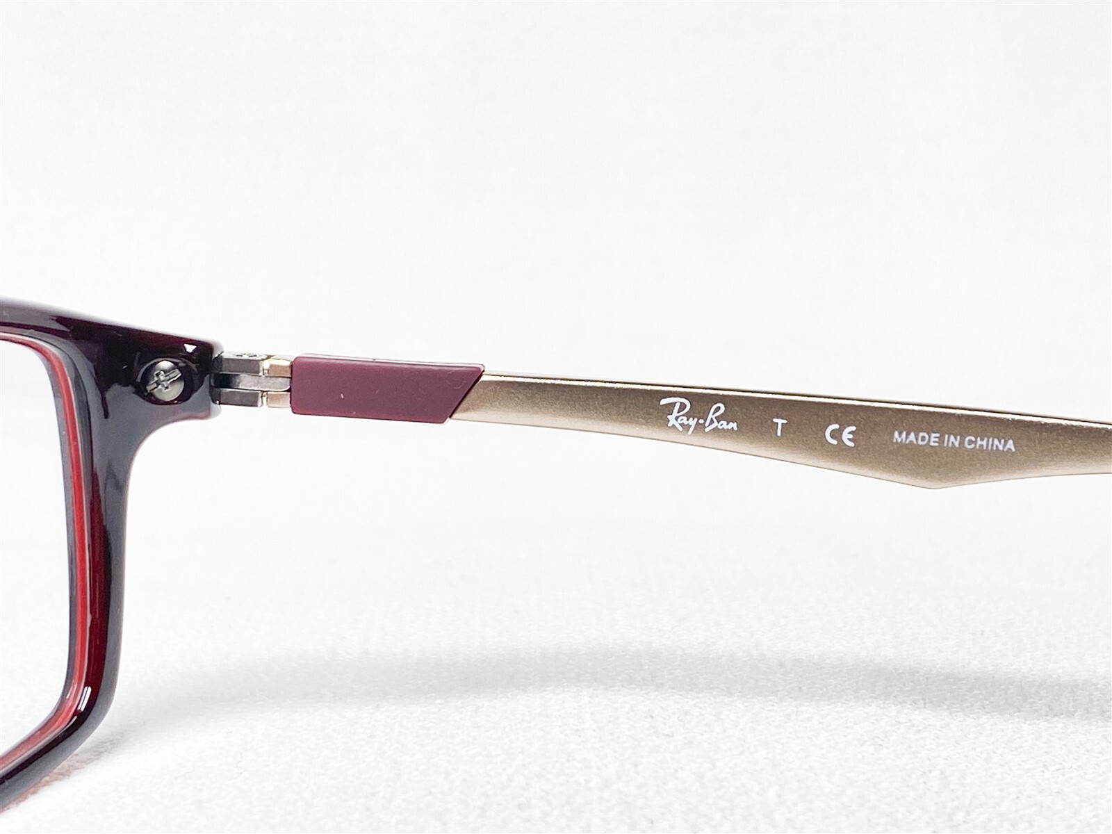 NEW Ray Ban RB7017 5552 Mens Burgundy Rectangle Designer Eyeglasses ...