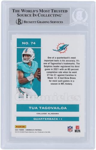 Tua Tagovailoa Miami Dolphins Signed 2021 Panini Chronicles #74 #/49 ...