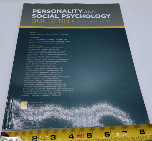 Personality and Social Psychology Bulletin Vol 48 No 6 June 2022 Used ...