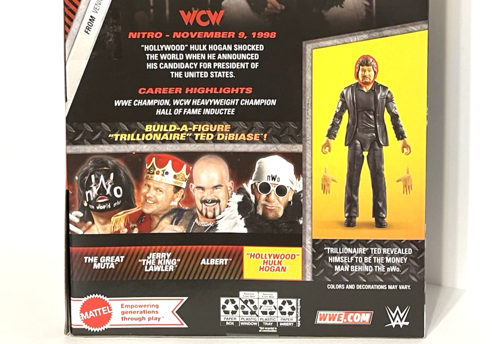 Hollywood Hulk Hogan WWE Elite Collection nWo Monday Night Wars Ted ...