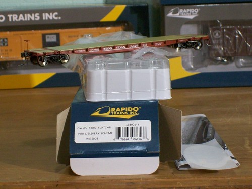 RAPIDO HO #138001-5 PRR 475003 50' F30A FLAT, DELIVERY SCHEME, NEW ...