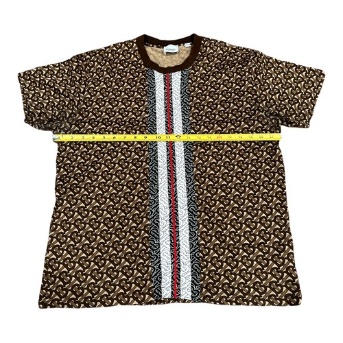 BURBERRY+Men%27s+Brown+Carrick+TB+Oversized+Monogram+Stripe+T-Shirt+XXS ...