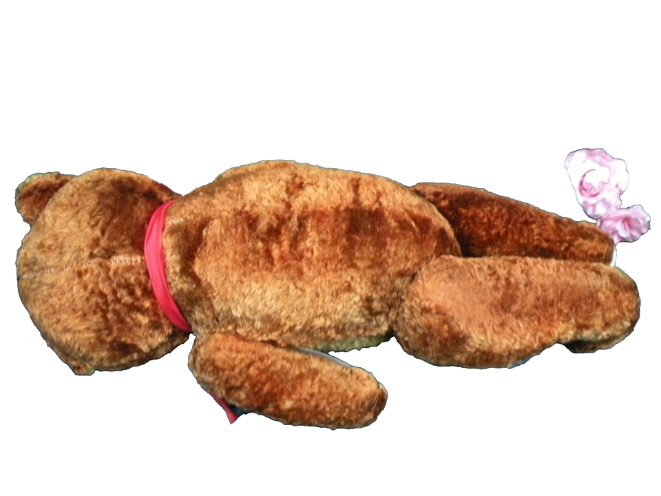 Mohair Antique Teddy Bear Excelsior Stuffed gold jointed large 26 ...