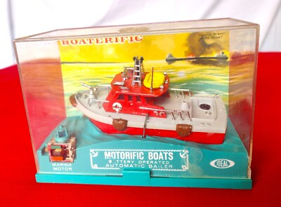 FIRE BOAT-HOBBY TOY "MIGHTY BLAZE" 1967 WORKS 100%- IDE AL MOTORIFIC ...
