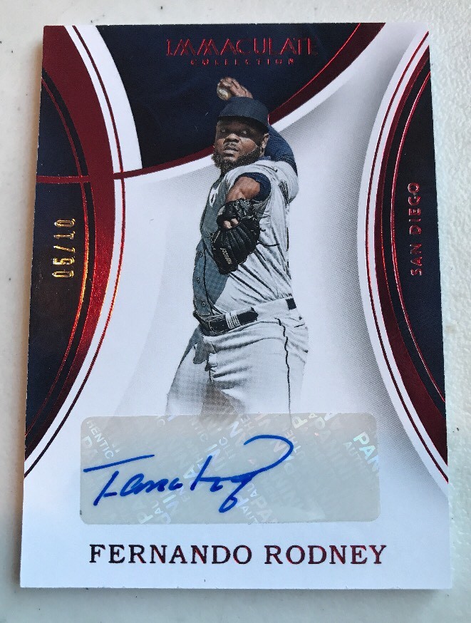 2016 Immaculate Fernando Rodney auto autograph 5/10 PADRES | eBay