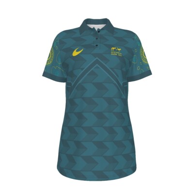 Ladies Rachael Gunn Australian Breakdancer Uniform Costume Polo Shirt ...