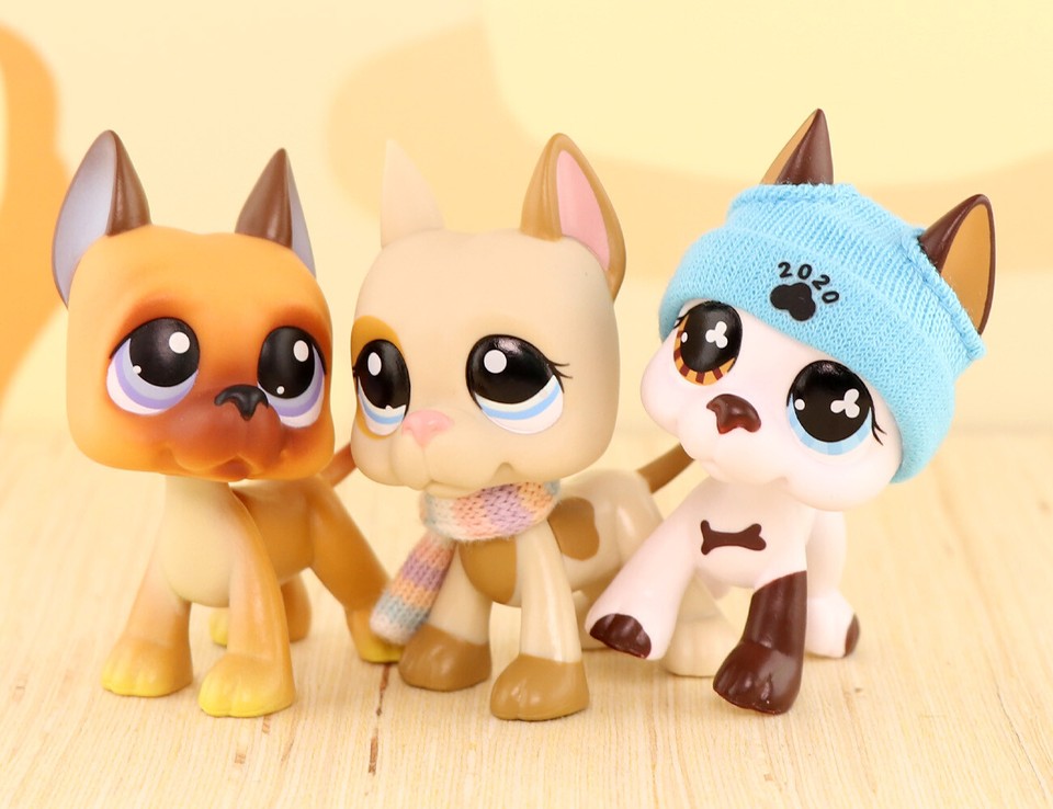 Mini Pet Shop lps Great Dane Dog Set 577 244 1647 with Accessories ...