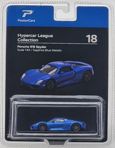 POSTER CARS 1:64 HYPERCAR LEAGUE COLLECTION PORSCHE 918 SPYDER SAPPHIRE ...