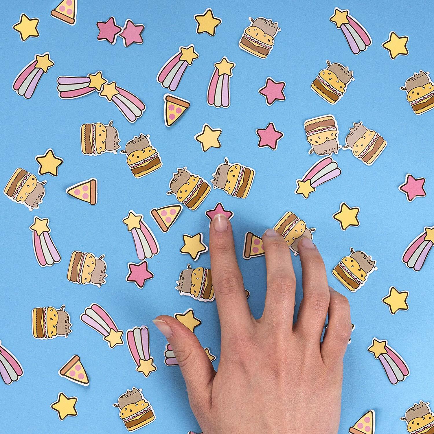 60 Piece Pusheen Paper Confetti Birthday Party Table Decoration Cat ...