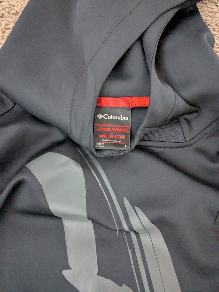 NWT COLUMBIA STAR WARS DARTH VADER COLLECTION SWEATSHIRT HOODIE SIZE L ...
