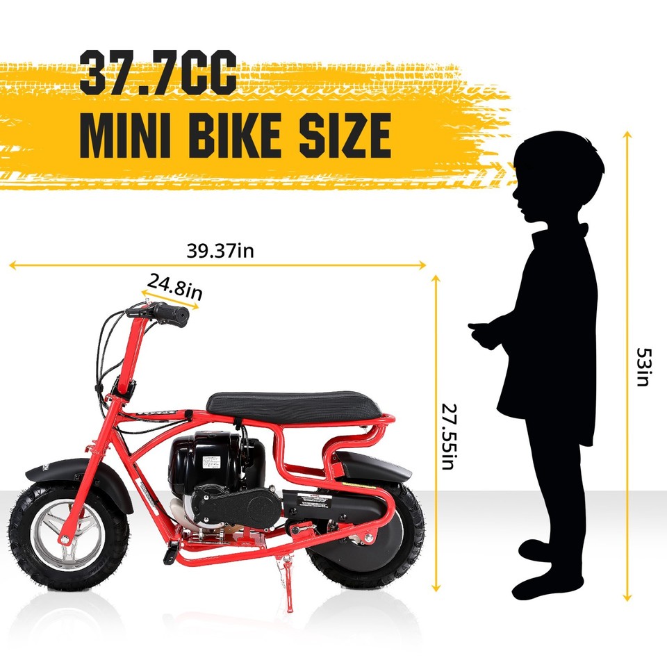 Oryxearth 37.7CC Mini Dirt Bike 4 Stroke Gas Power Off Road Motorcycle ...