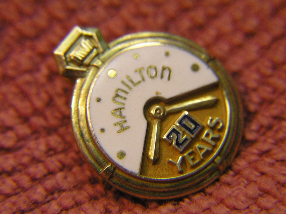 Rare Vintage Hamilton 10k Solid Gold Pocket Watch Item w 2 color Enamel ...