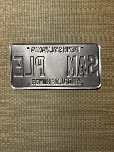 Pennsylvania Medal of Honor Sample License Plate - PA Congressional ...