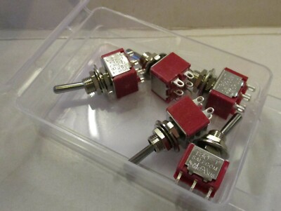 Expo A28014 - 5 x Mini Toggle DPDT (6 Pin) On/on Switches | eBay