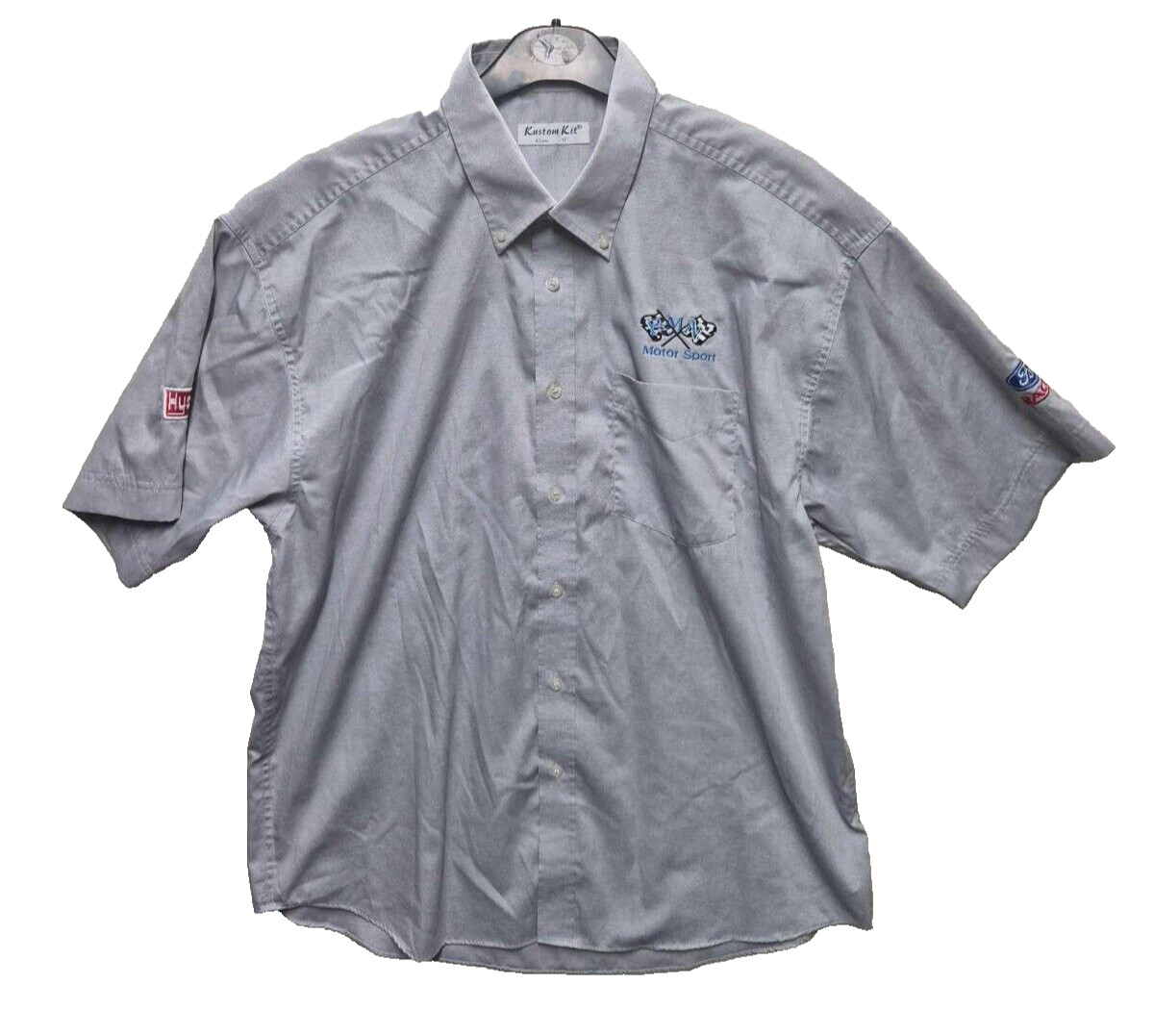 Kustom Kit Mens, Light Grey, Mens Shirt, Motor Sport,… - Gem