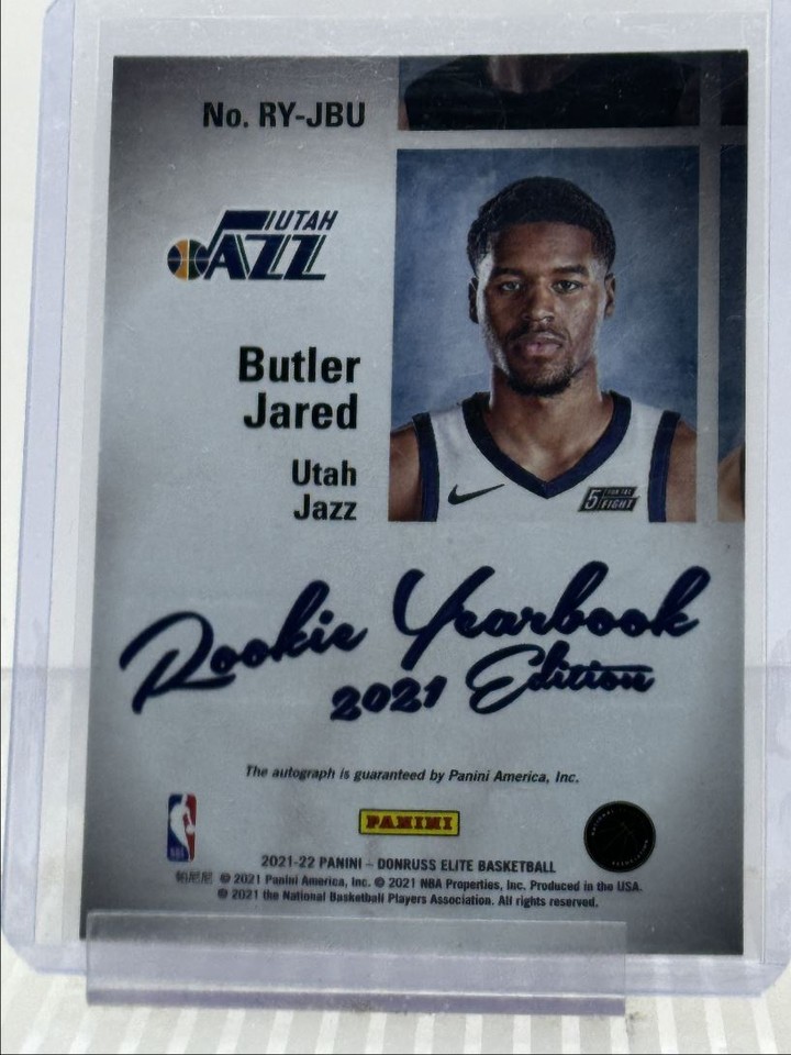 JARED BUTLER 2021-22 DONRUSS ELITE YEARBOOK ROOKIE AUTOGRAPH RC AUTO ...