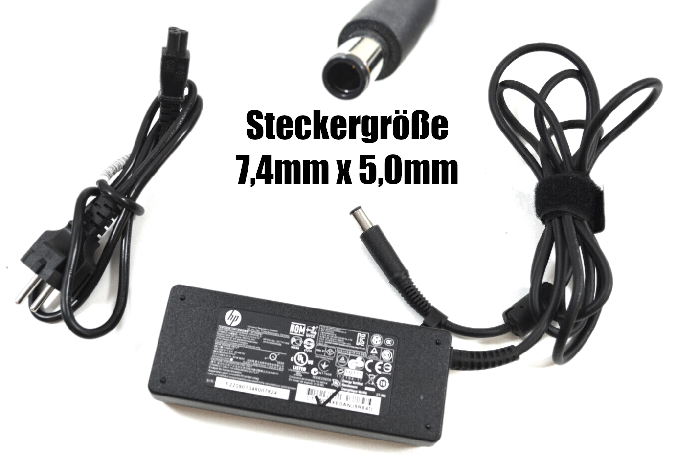 Original HP 65W 19,5V 3,33A AC Adapter Laptop Netzteil mit Stromkabel ...
