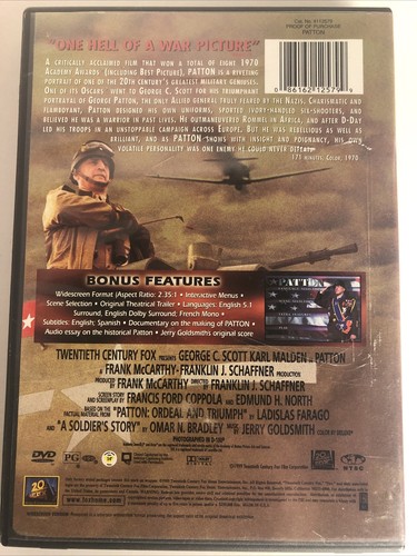 PATTON (2-Disc DVD) George C Scott Karl Malden | eBay