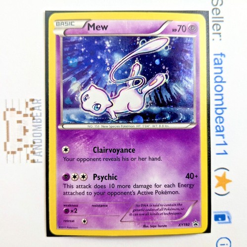 2017 MEW COSMOS HOLO Black Star PROMO card XY192 XY Pokemon TCG CUTE ...