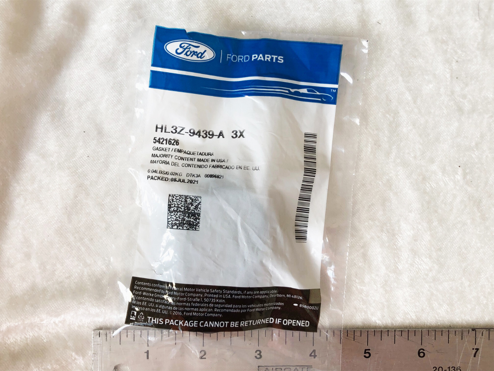 GENUINE Ford OEM HL3Z-9439-A Engine Intake Manifold Gaskets 3X 2017 ...