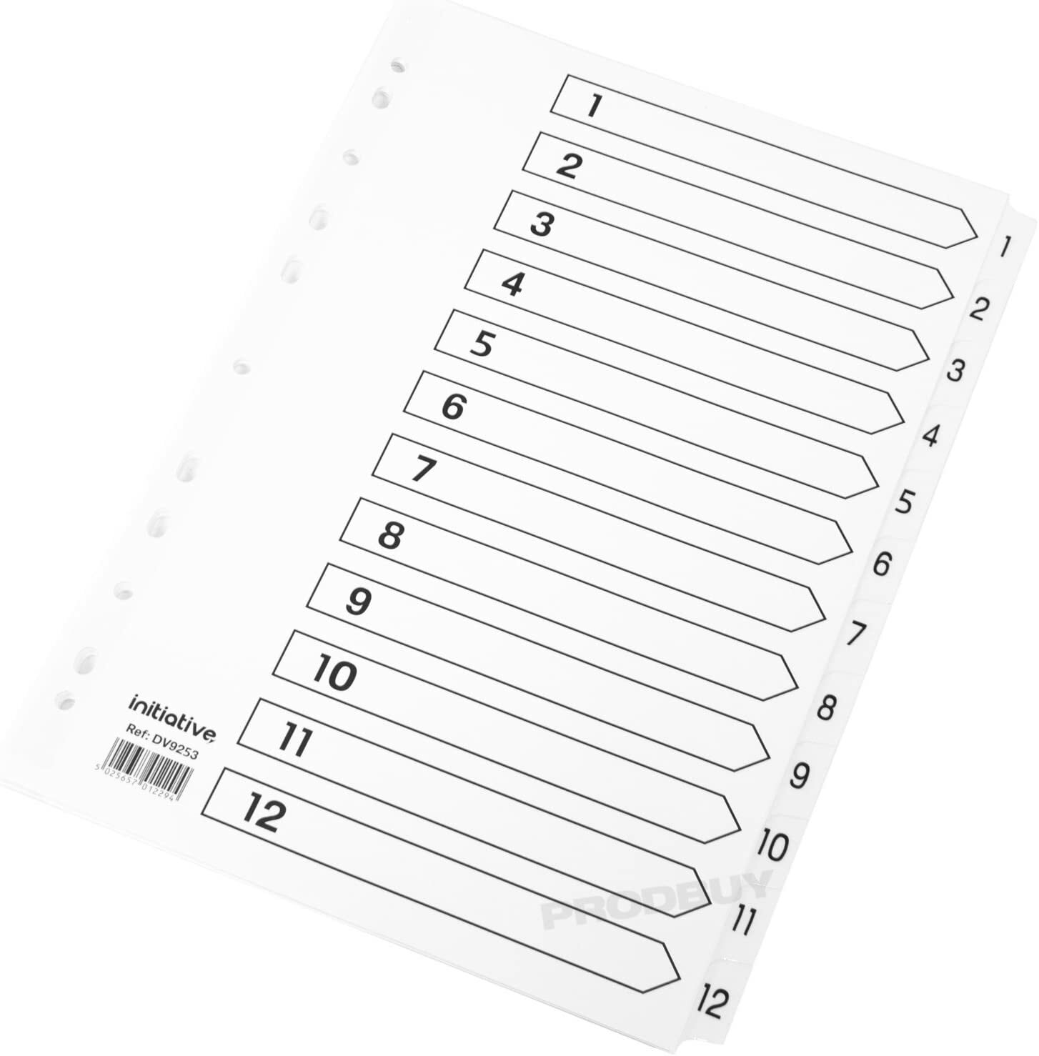 10 x A4 Numbered 1-12 Ring Binder File Index Dividers Folder Cards ...