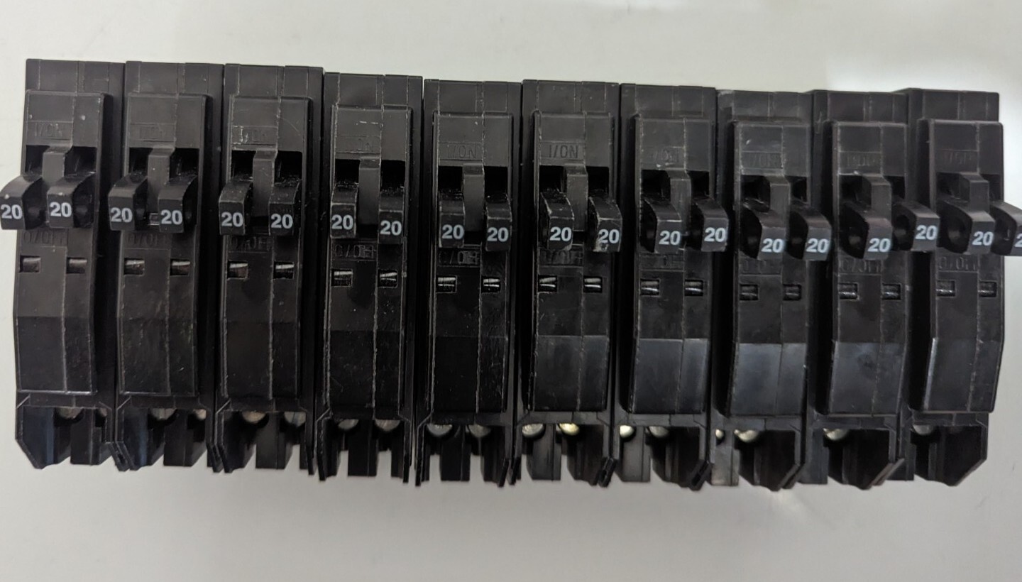 10 New - NO HOOK - Square D QO 20 Amp Tandem Circuit Breaker (QO2020C ...