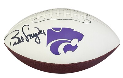 BILL SNYDER SIGNED KANSAS STATE WILDCATS LOGO FOOTBALL BECKETT COA | eBay