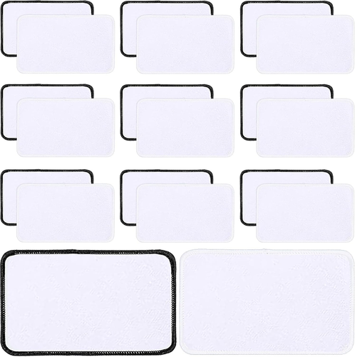 20 Pcs Sublimation Patches - Large Iron-On Blanks Patch with Black ...