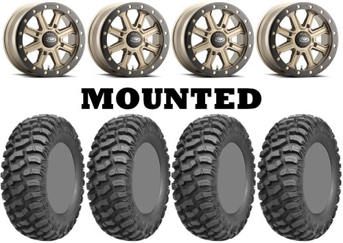 Kit 4 AMS M1 Evil Tires 30x10-15 on ITP Inertia Beadlock Bronze Wheels ...