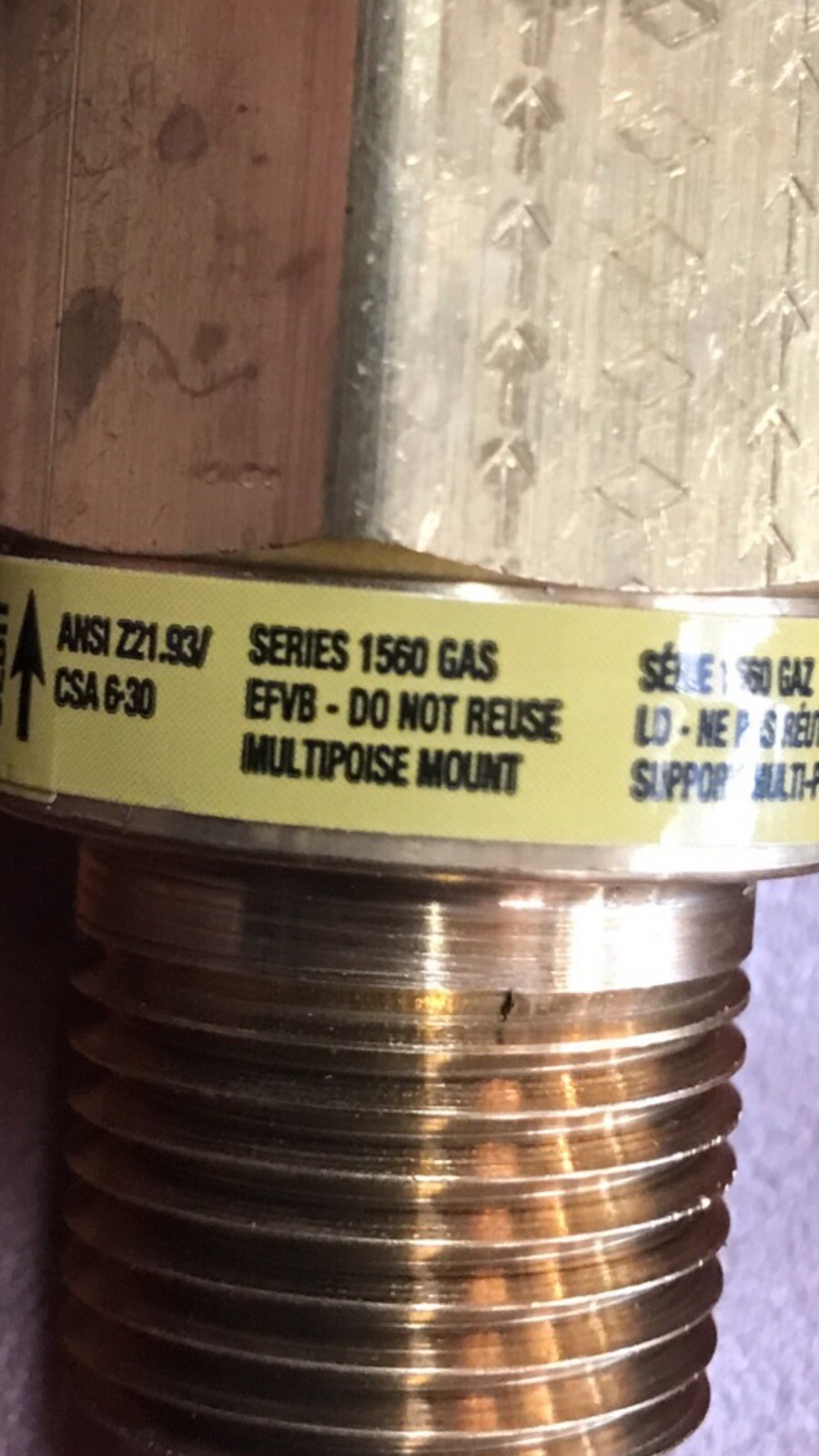1x New Brass Excess Flow Valve EFV Series 1560 EFVB Gas Check Valve ...