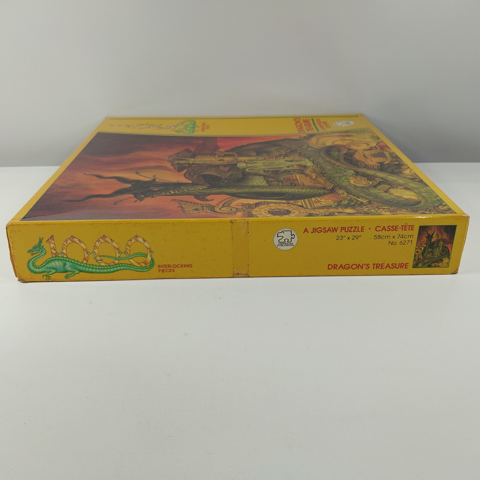 Vintage Dragon's Treasure 1000 PC Jigsaw Puzzle Fantasy Dungeon Castle ...