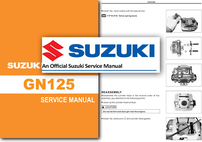 Suzuki GN125 Service Manual Workshop GN125H GN125F Shop - Covers ALL ...