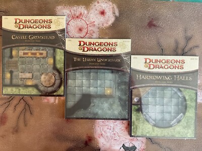 D&D rpg Dungeon Tile lot CASTLE GRIMSTEAD Harrowing Halls URBAN ...