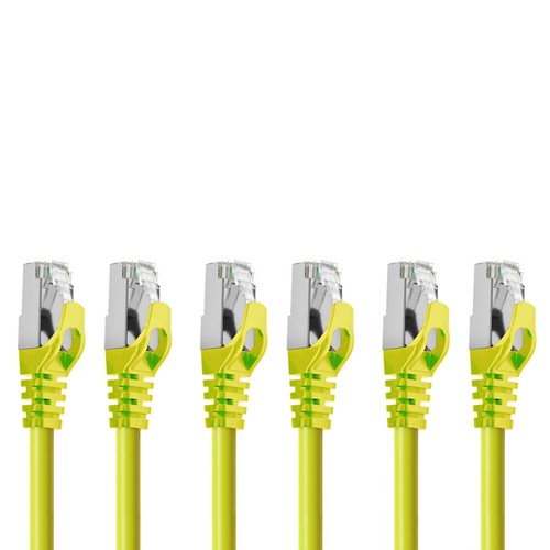 3PK Cruxtec RJ45 LAN CAT7 10GbE SF/FTP 1m Triple Shielding Ethernet ...