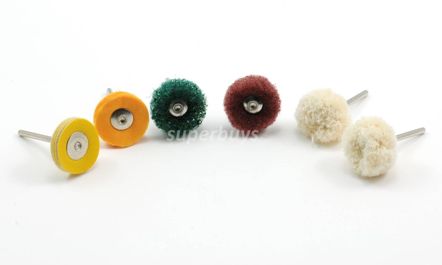 6 Polishing Wheel Buffing Buff Rotary Brush For Die Grinder Drill Bit ...