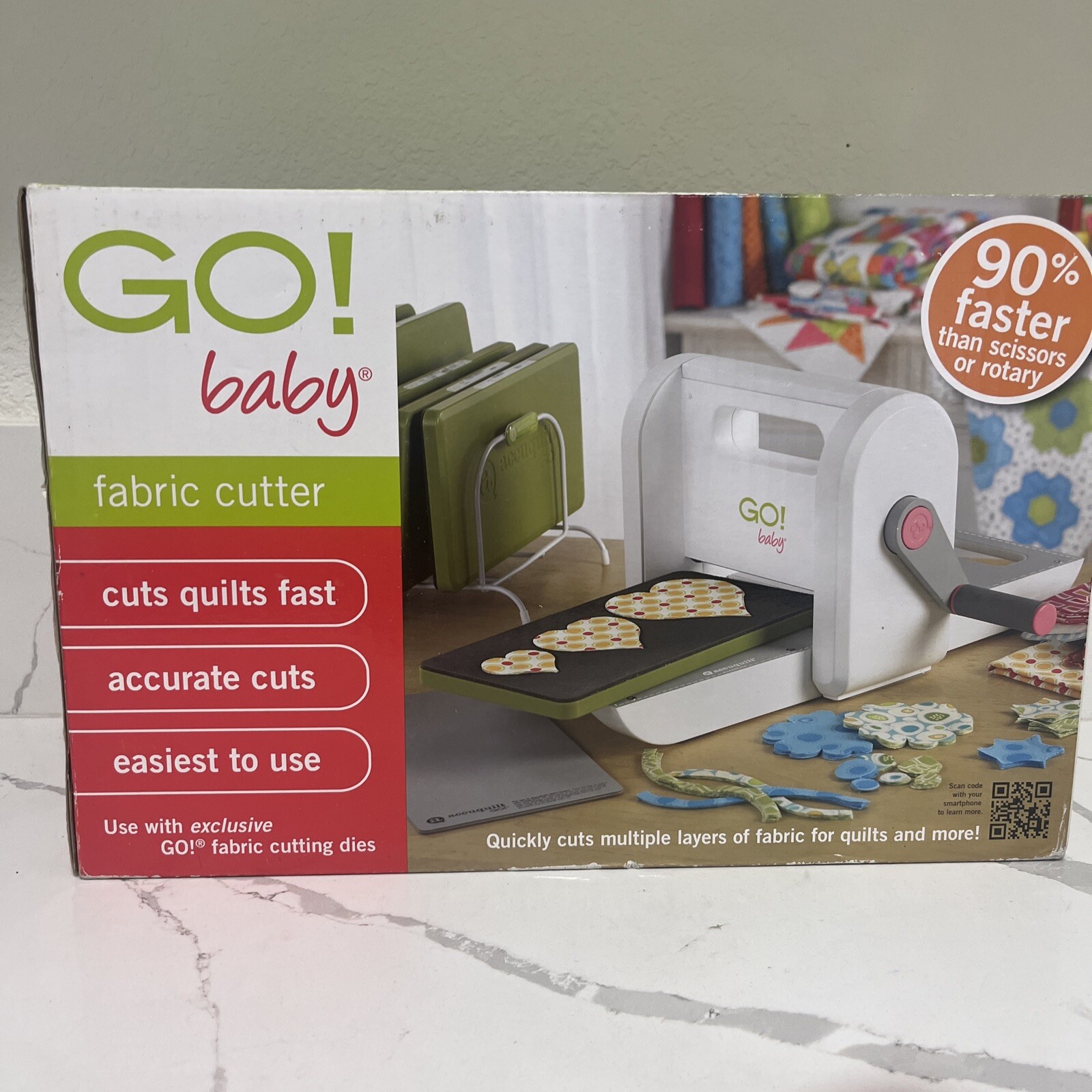 Accuquilt GO BABY Fabric Cutter System Brand New in Box SEALED Quilting ...