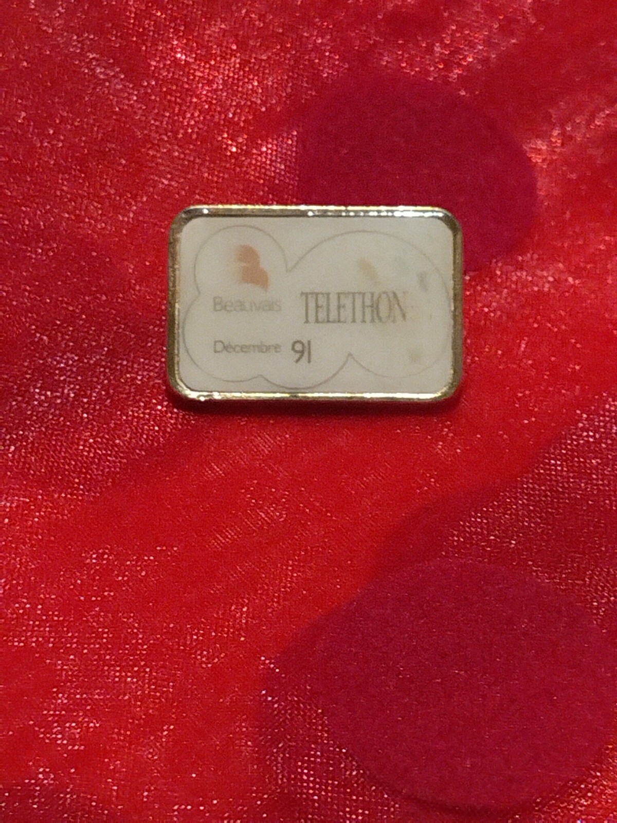 PINS PIN'S LAPEL PIN BADGE COLLECTION VINTAGE LOGO TELETHON BEAUVAIS 91 ...