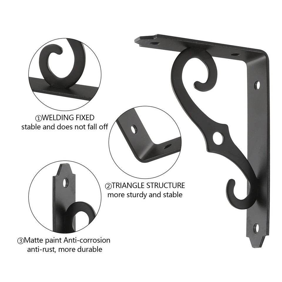 HOME MASTER HARDWARE 5 inch Shelf L Brackets Decorative Shelf Brackets ...